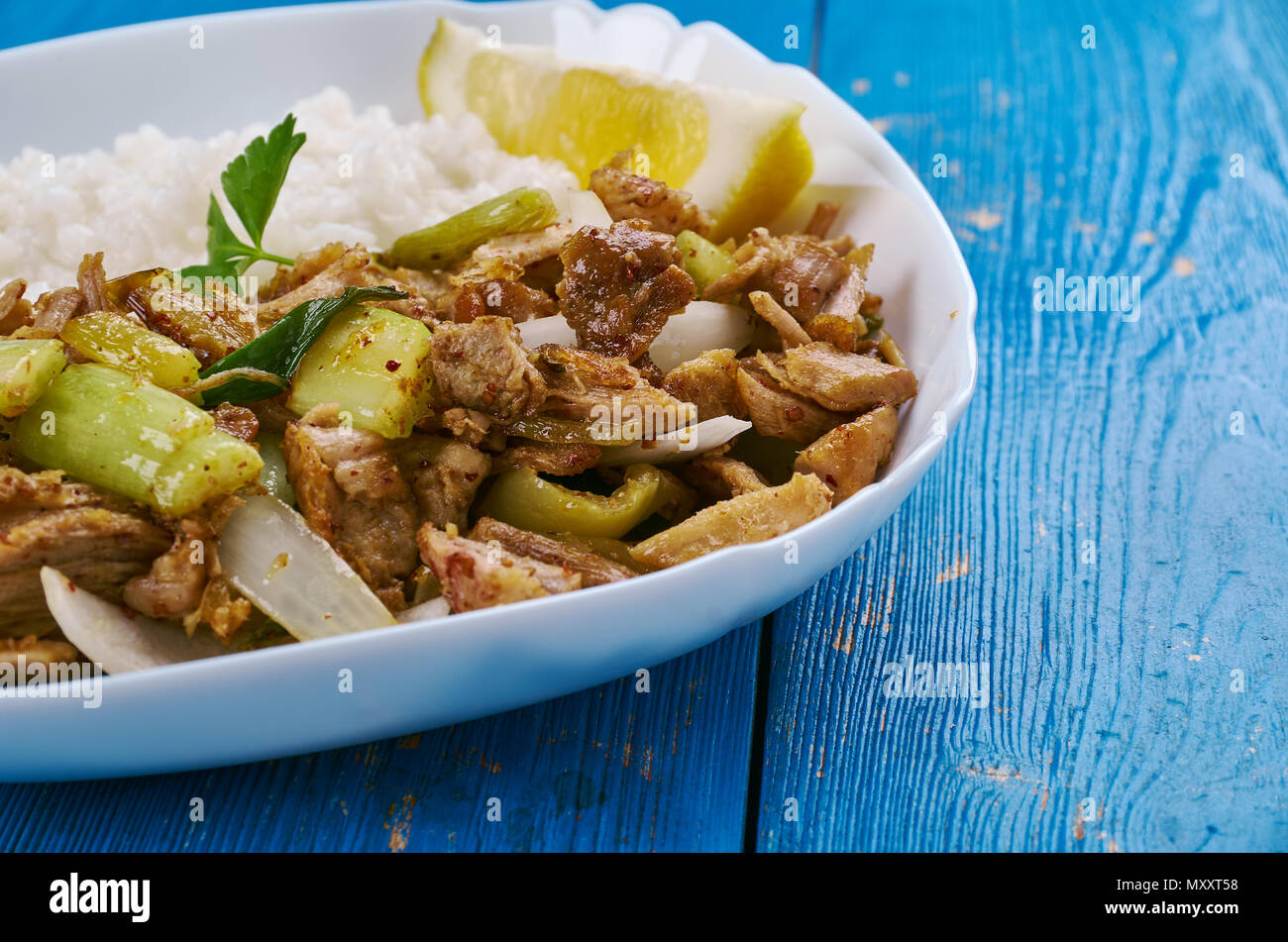 Machaca - Authentic Mexican Shredded Beef, close up Stock Photo - Alamy