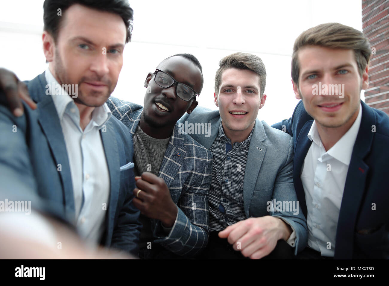 close up.group of professional young employees Stock Photo - Alamy