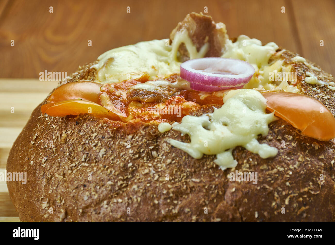 Chili Cheese Bacon Dip , Creole Contessa close up Stock Photo - Alamy