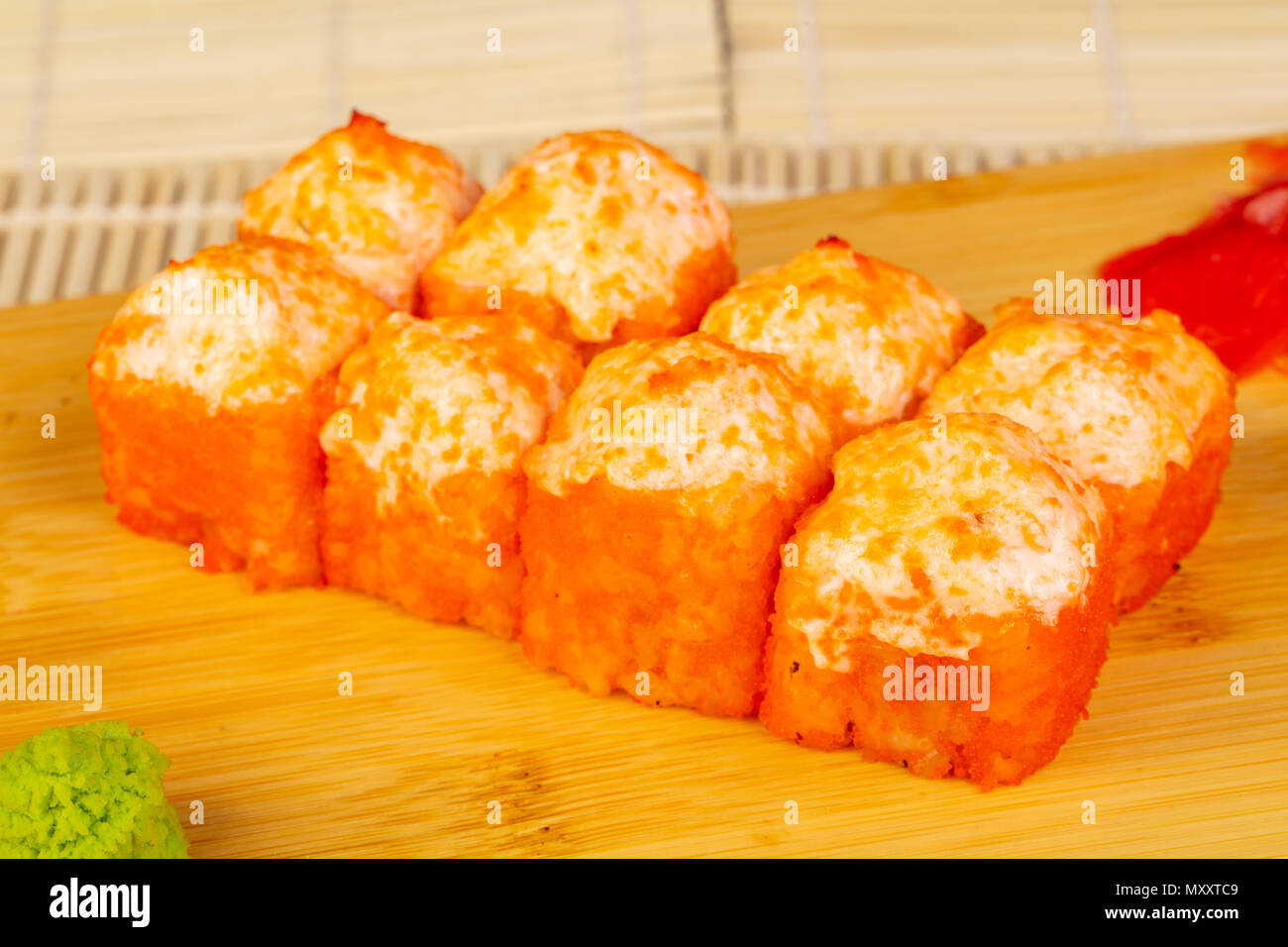 Delicious Alaska rolls with cheese Stock Photo - Alamy
