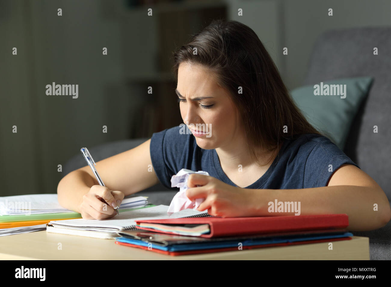 Crumpling paper and teenager hi-res stock photography and images - Alamy