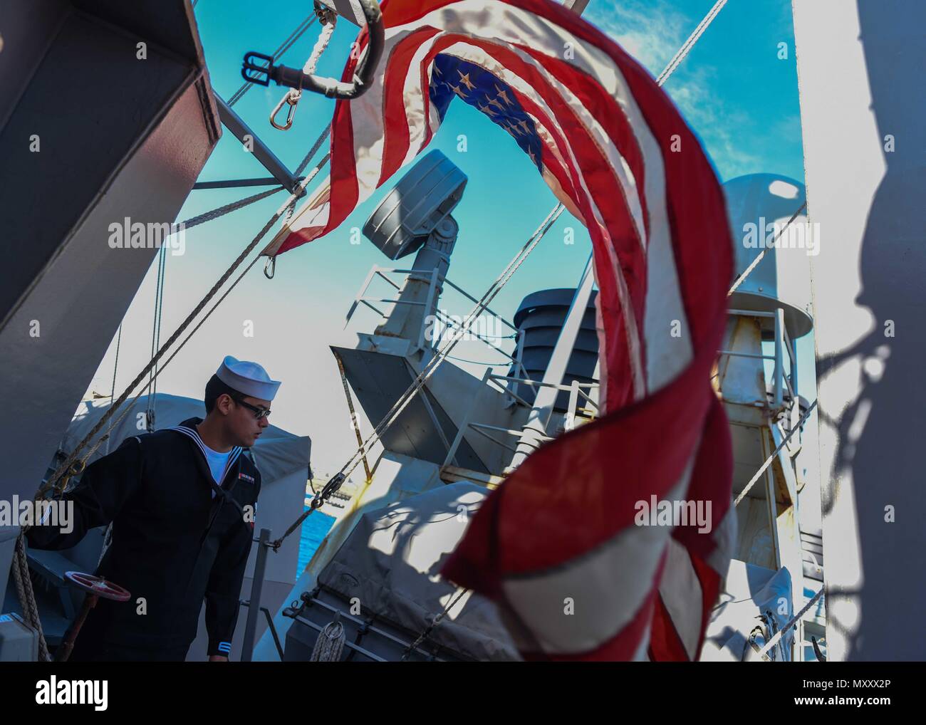 PIRAEUS, Greece (Dec. 12, 2016) Petty Officer 3rd Class Adam Padilla ...