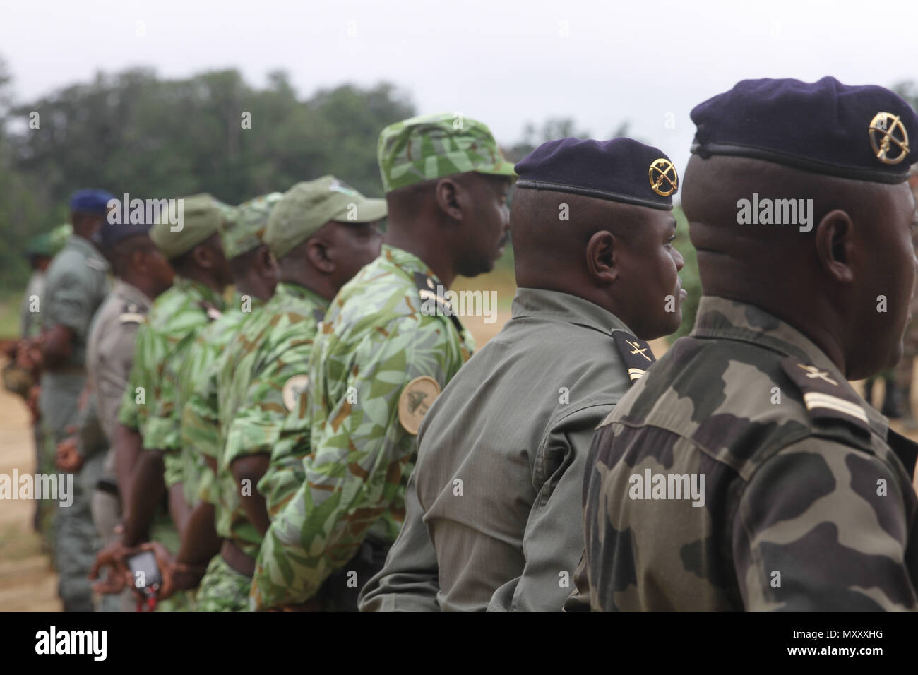 Members of the Gabonese Armed Forces and Agency for National Parks ...