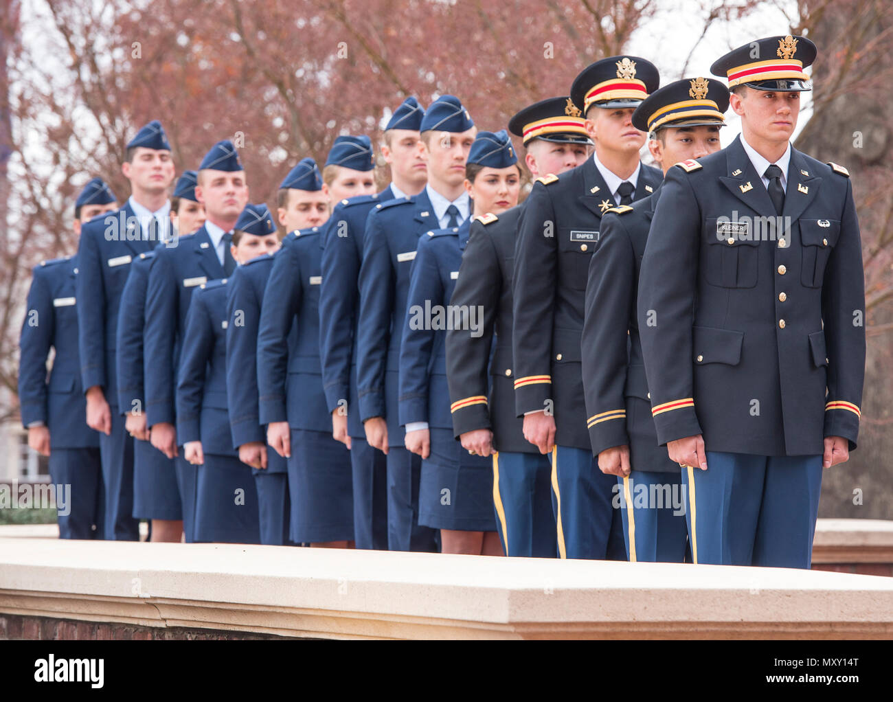 Fourteen newly-commissioned U.S. Army and Air Force second lieutenants ...