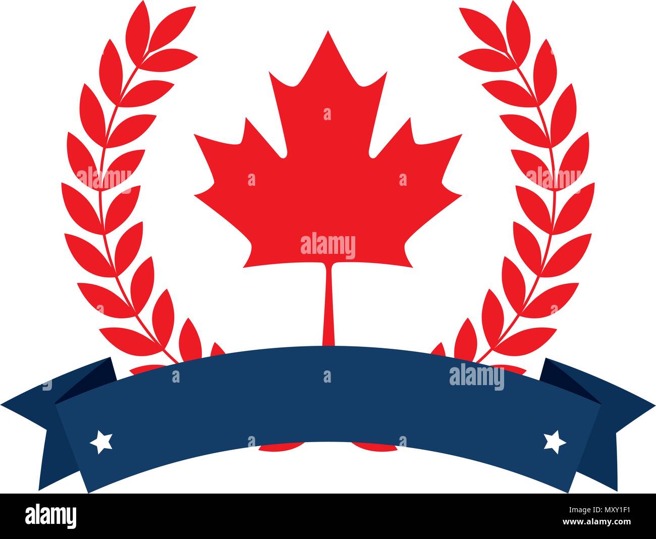 canadian flag emblem icon Stock Vector Image & Art - Alamy