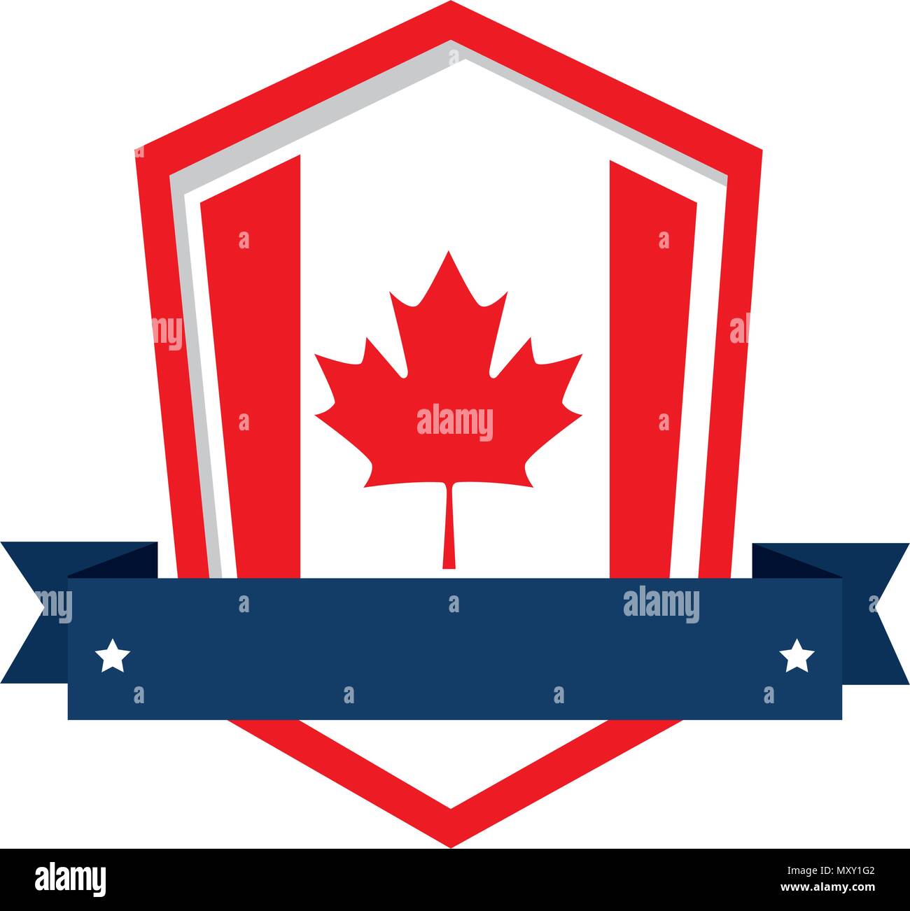 canadian flag emblem icon Stock Vector Image & Art - Alamy
