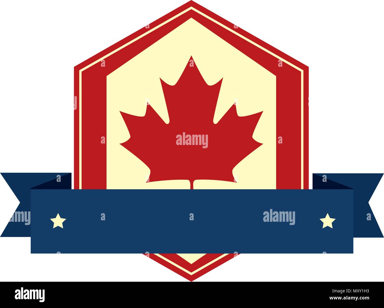 canadian flag emblem icon Stock Vector Image & Art - Alamy