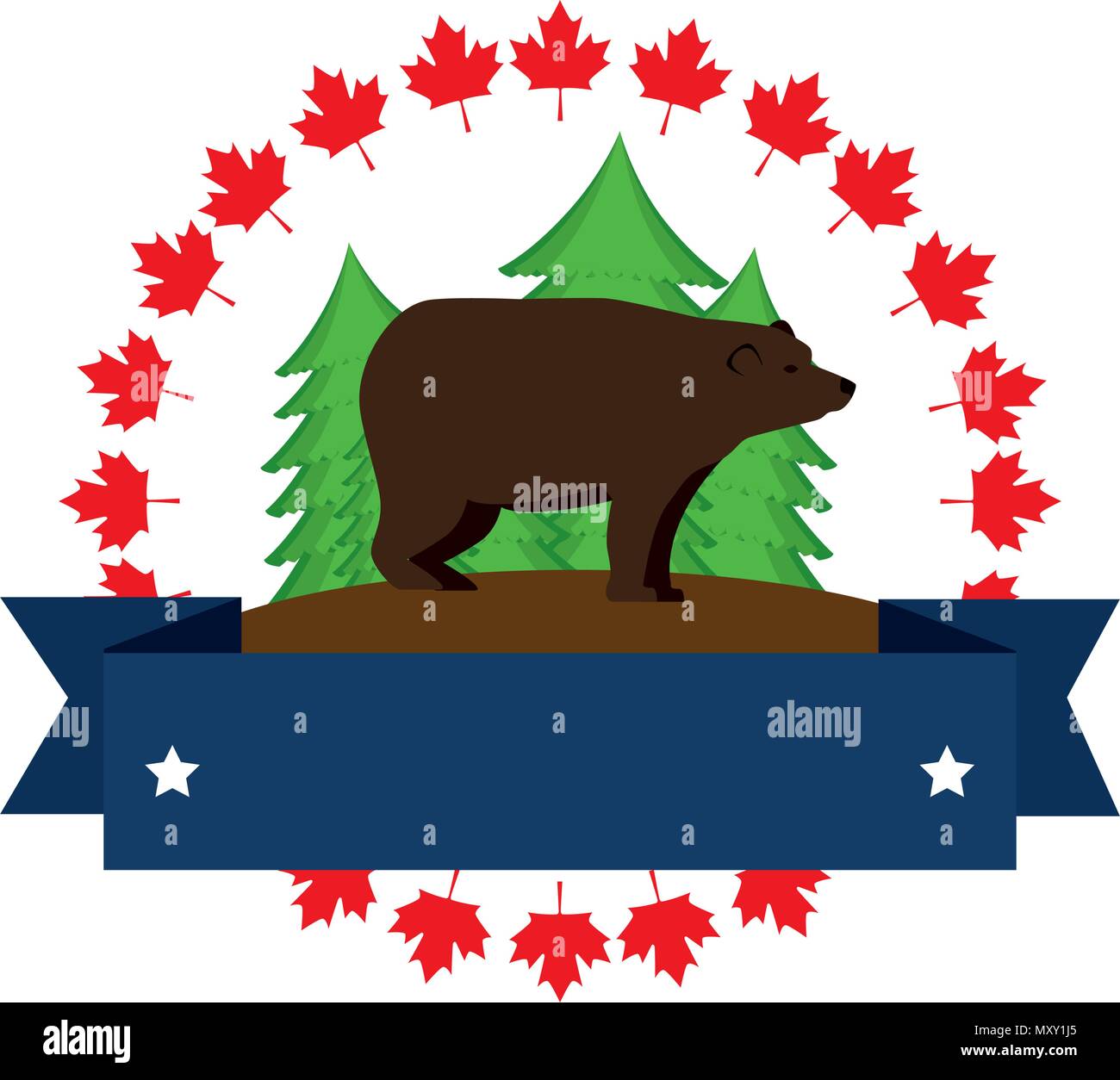 bear grizzly canadian seal Stock Vector Image & Art - Alamy