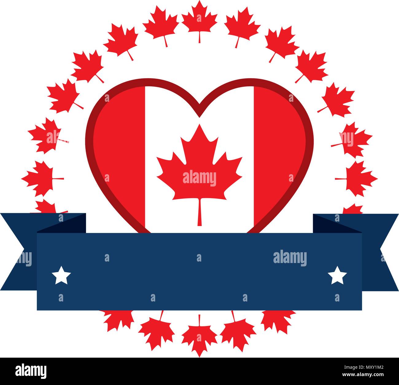 canadian flag emblem icon Stock Vector Image & Art - Alamy