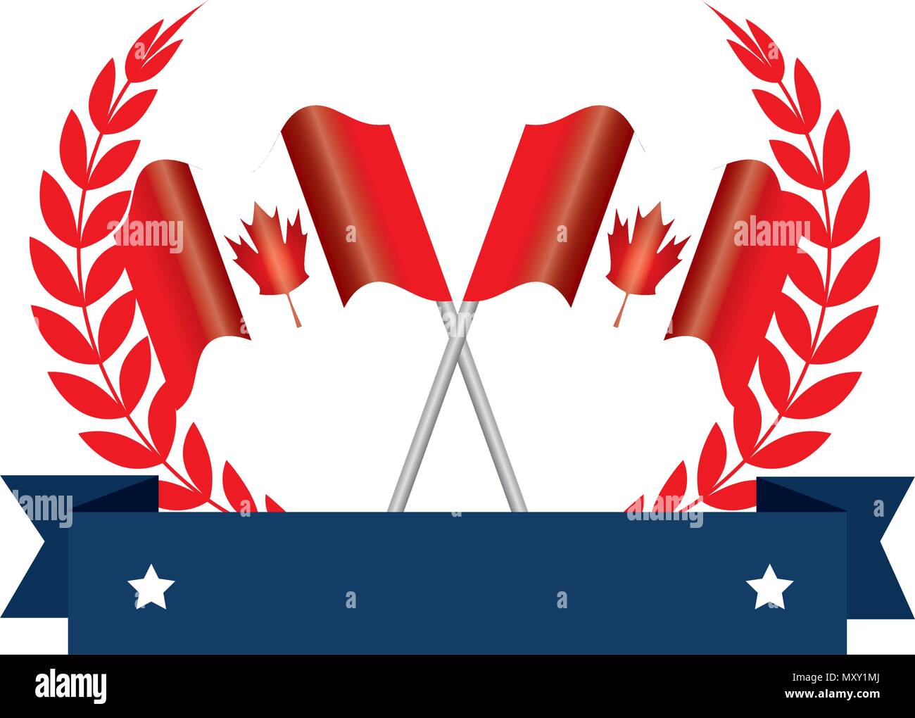 canadian flag emblem icon Stock Vector Image & Art - Alamy