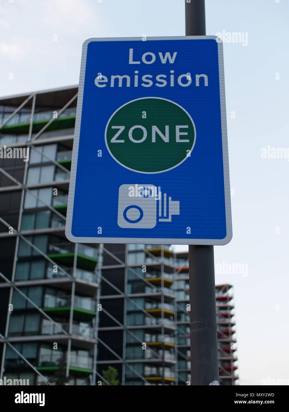London, UK - June 02 2018: Close-up Detail of Low Emission Zone Traffic ...