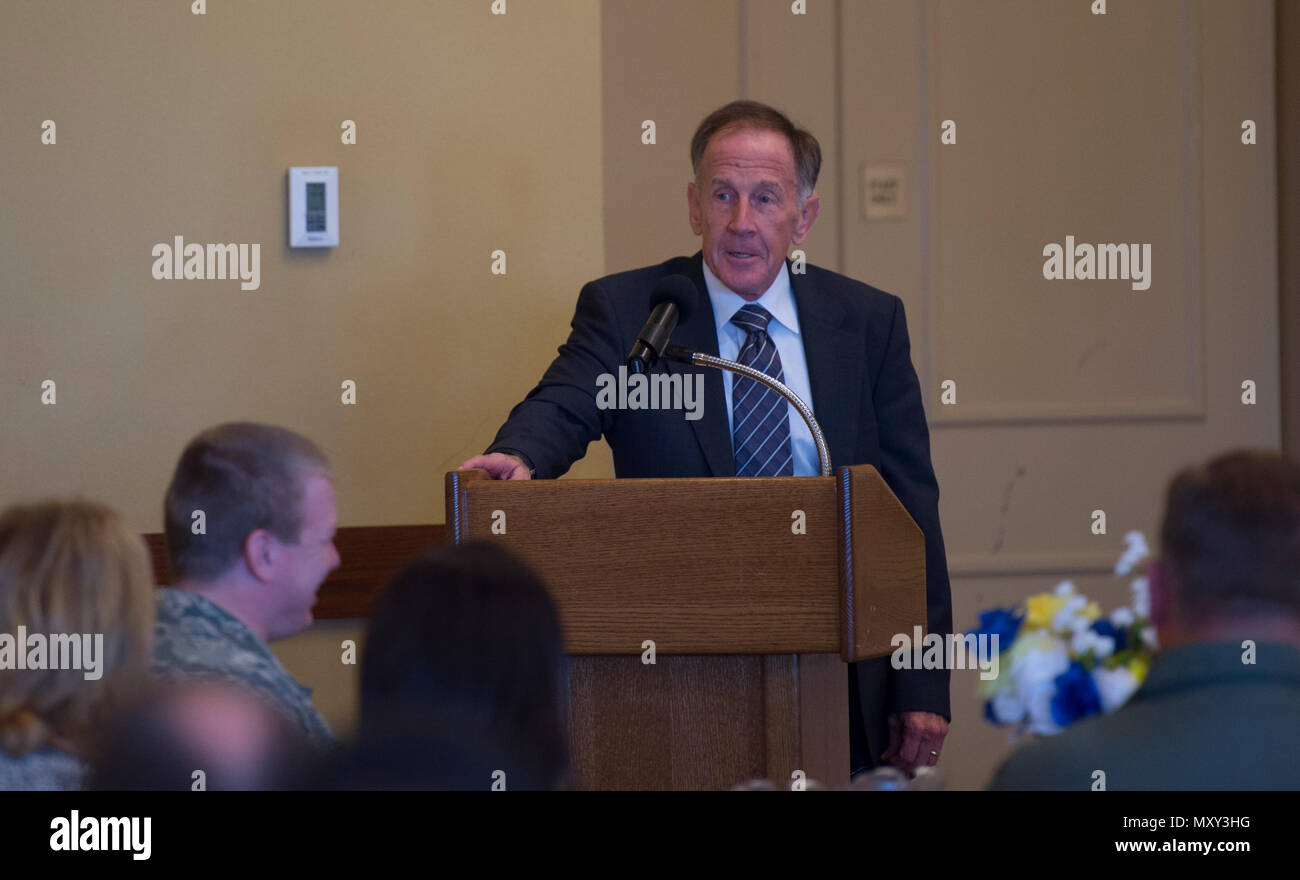Retired Lt. Gen. Norman Seip gives remarks during the Blue Flag ...