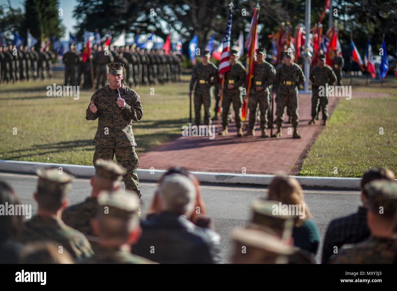 U.S. Marine Corps Sgt. Maj. Richard D. Thresher, the sergeant major of ...