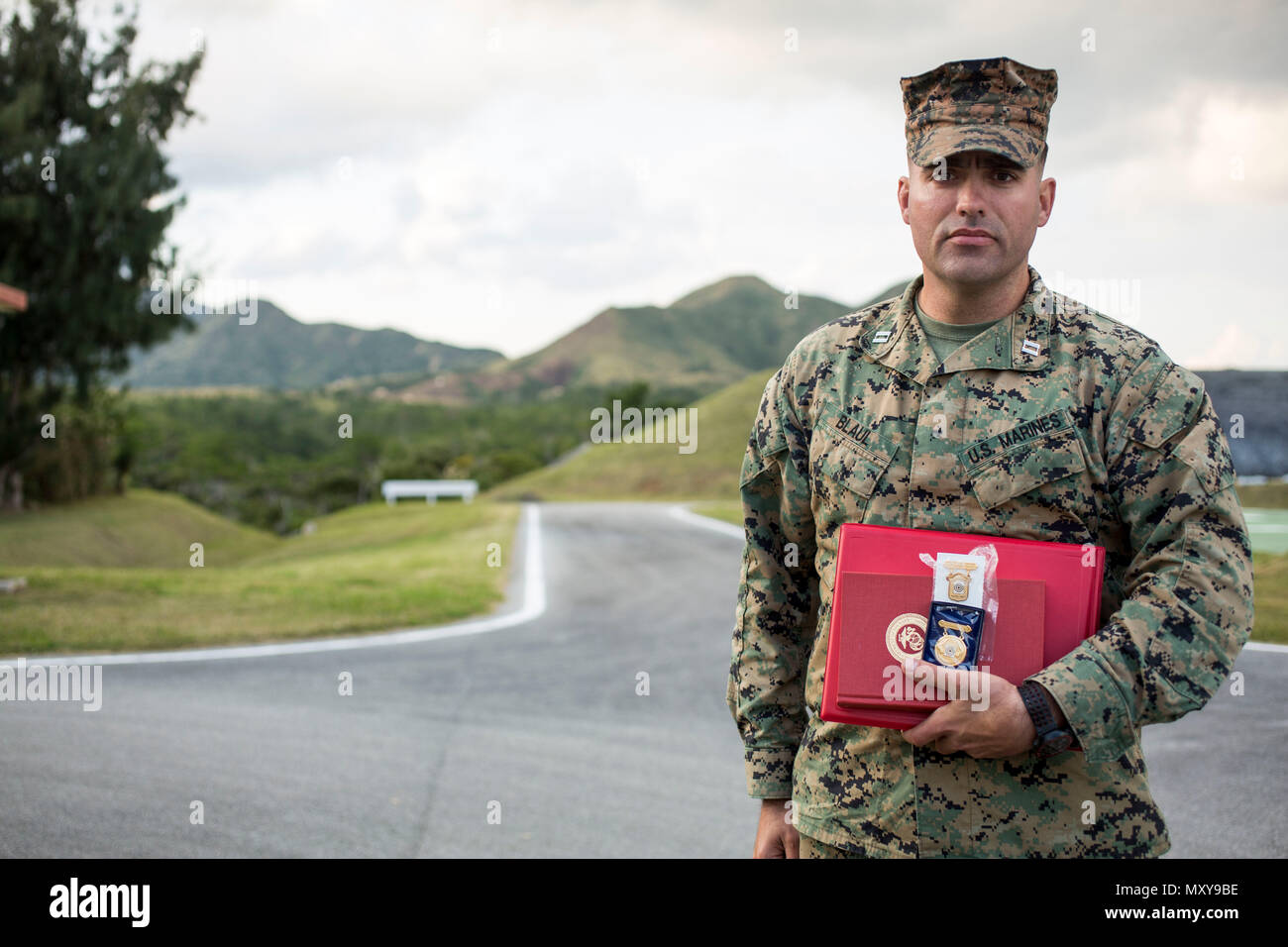 U.S. Marine Corps Capt James Blaul, a Supply Officer with 3D Marine ...