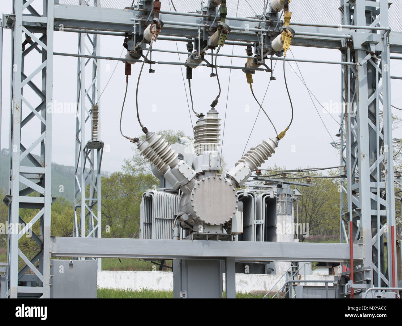 high-voltage power transformer Stock Photo - Alamy