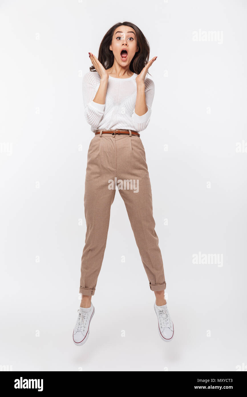 Japanese business woman jump hi-res stock photography and images - Alamy