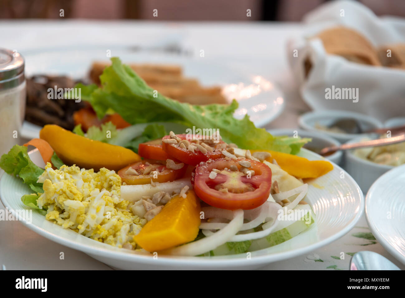 Vegetable salad on the table, Philippines Stock Photo - Alamy