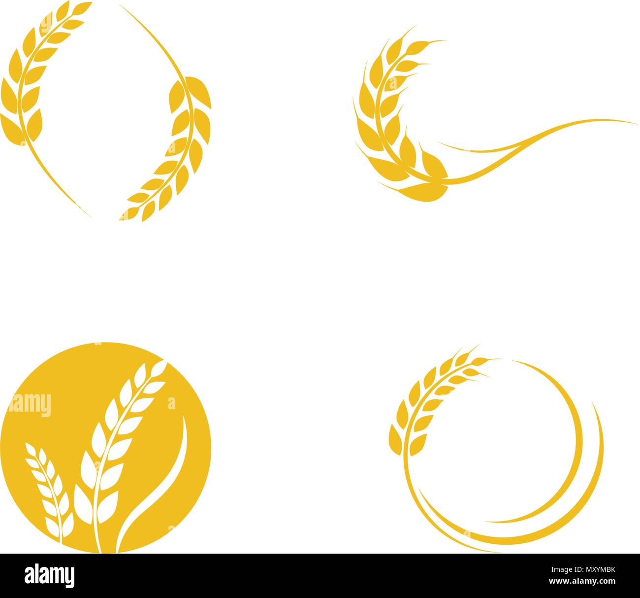 Agriculture wheat Logo Template vector icon design Stock Vector Image ...