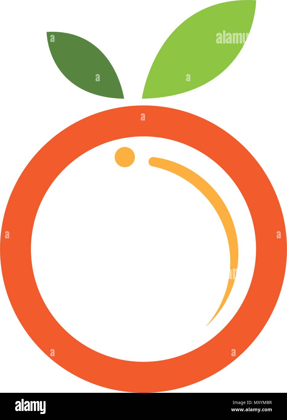 Orange logo design Vector icon illustration design Stock Vector Image ...