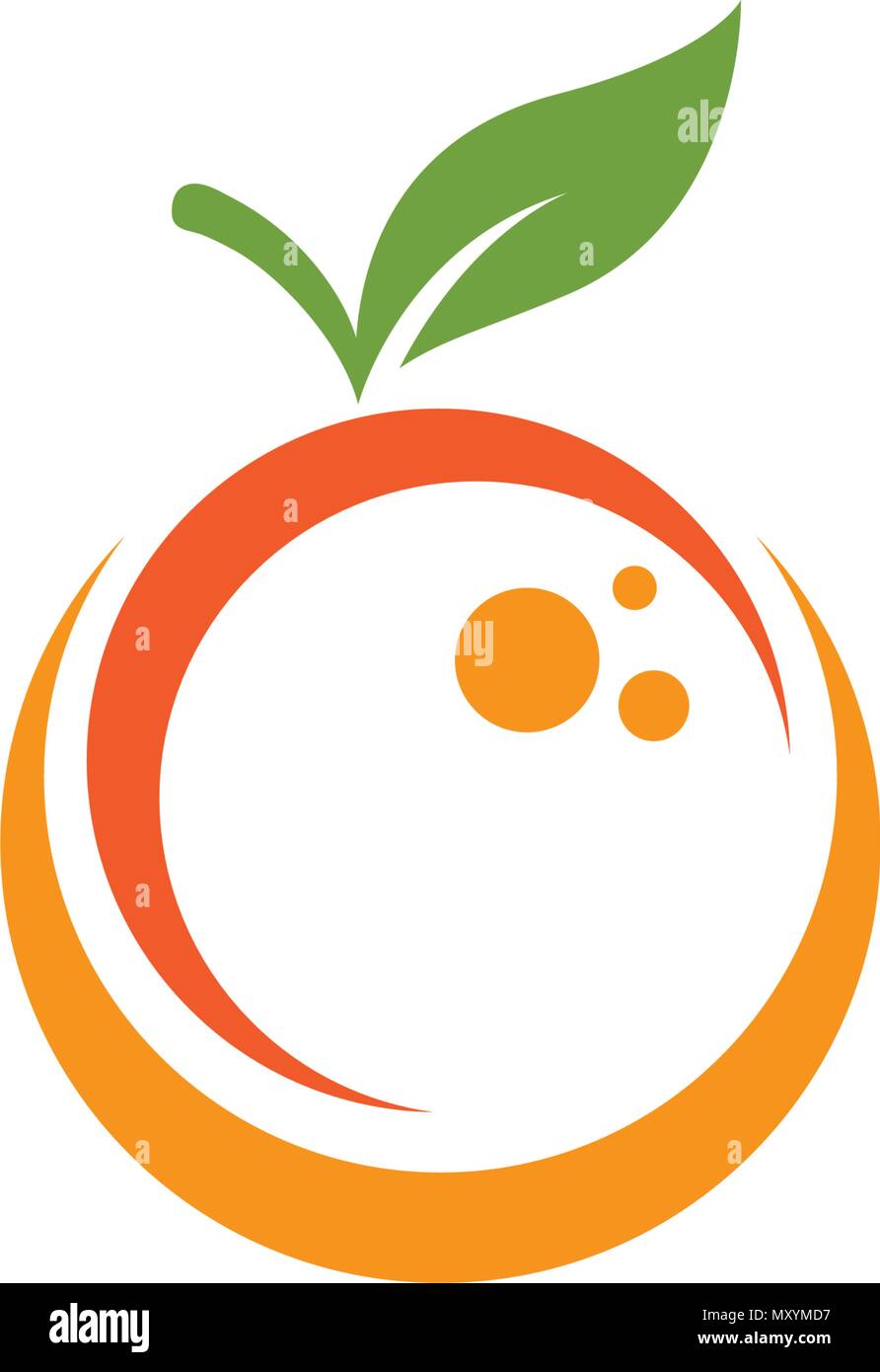 Orange logo design Vector icon illustration design Stock Vector Image ...