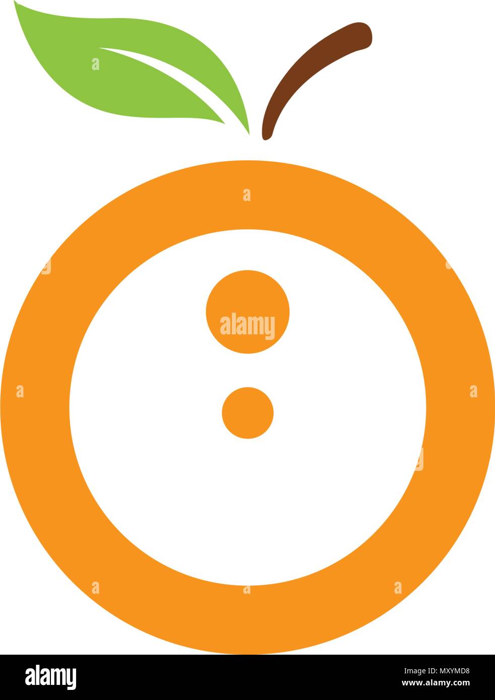 Orange logo design Vector icon illustration design Stock Vector Image ...