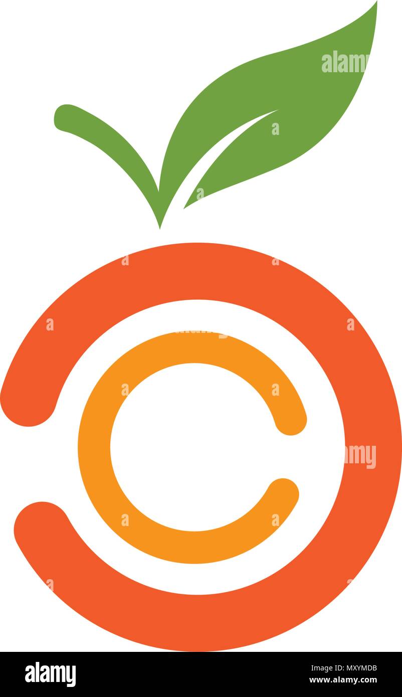 Orange logo design Vector icon illustration design Stock Vector Image ...