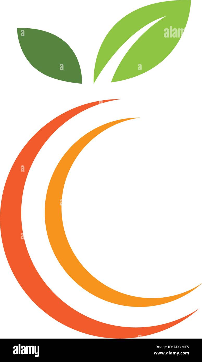 Orange logo design Vector icon illustration design Stock Vector Image ...