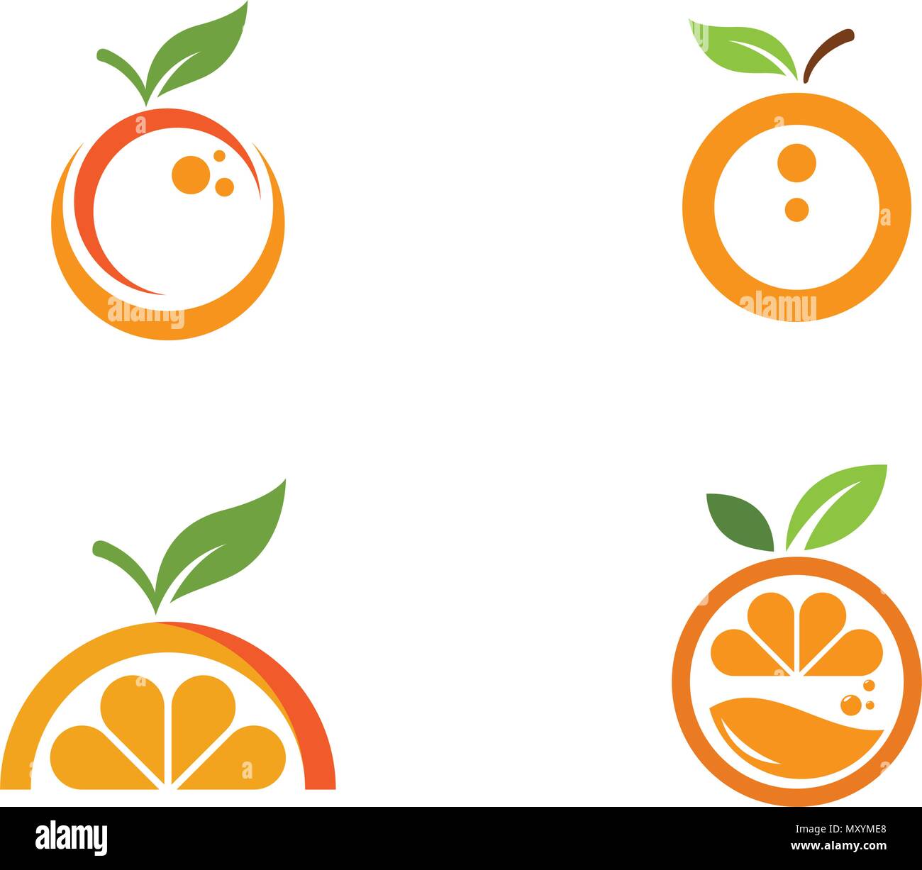 Orange logo design Vector icon illustration design Stock Vector Image ...
