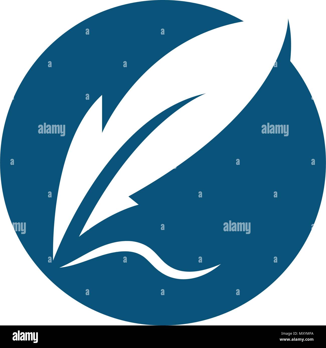 Feather pen Logo template Vector illustration Stock Vector Image & Art ...