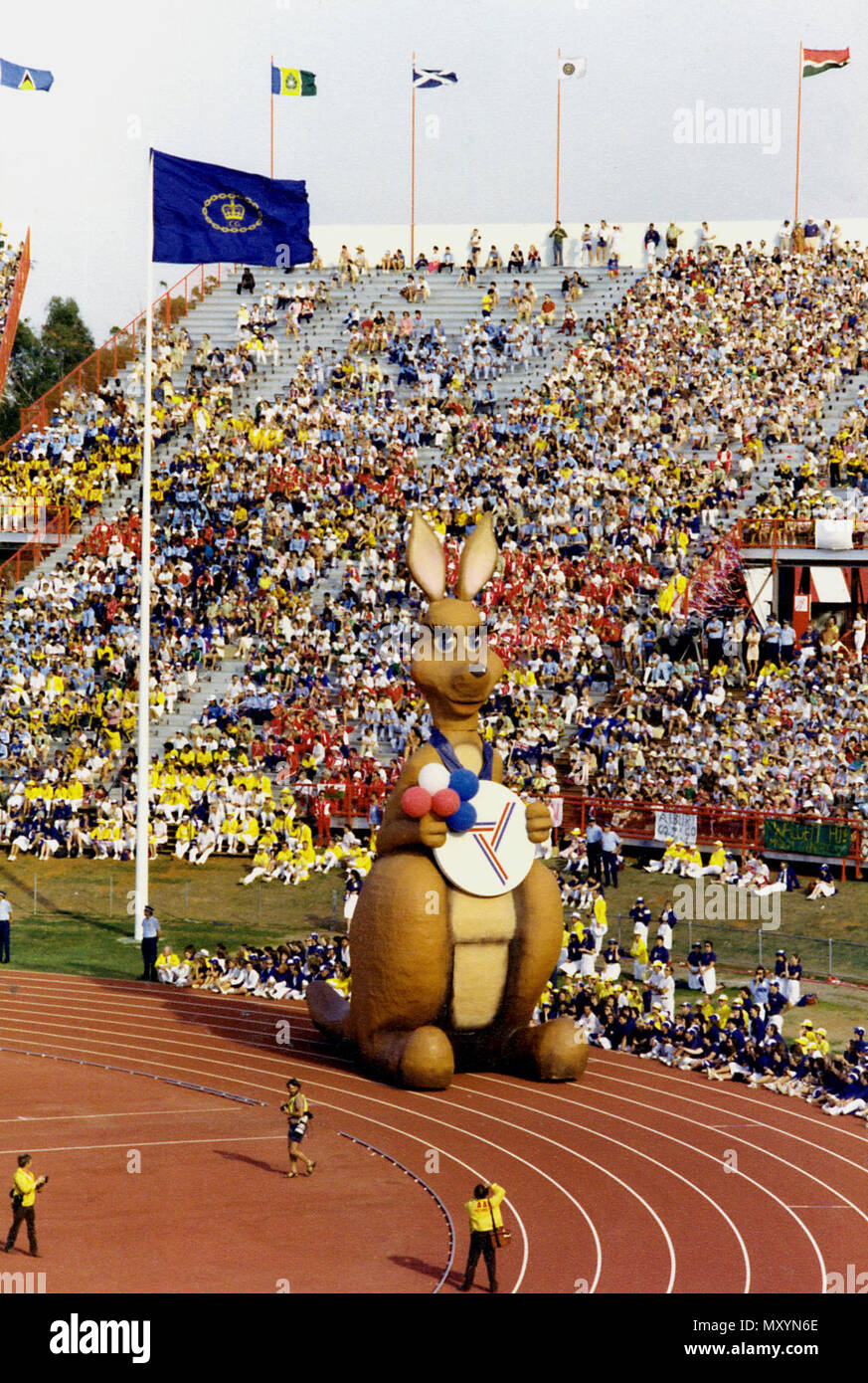 Matilda kangaroo mascot, Closing Ceremony, XII Commonwealth Games ...