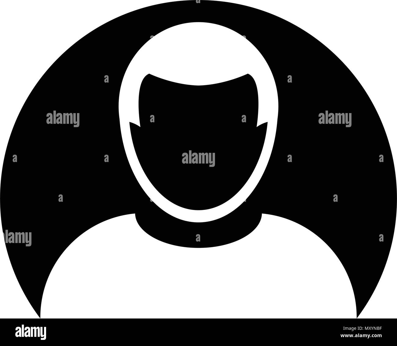 Avatar icon vector male user person profile symbol in circle flat color ...