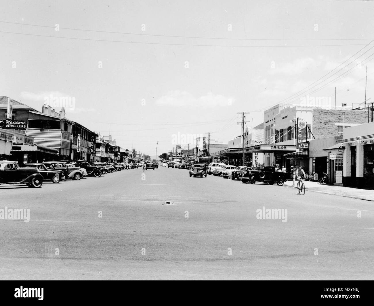 Nerang Street, Southport, c 1948. Originally captioned Main street ...