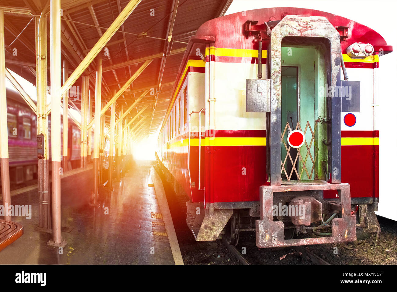 Railroad train in trip to creative for design and decoration isolate on ...