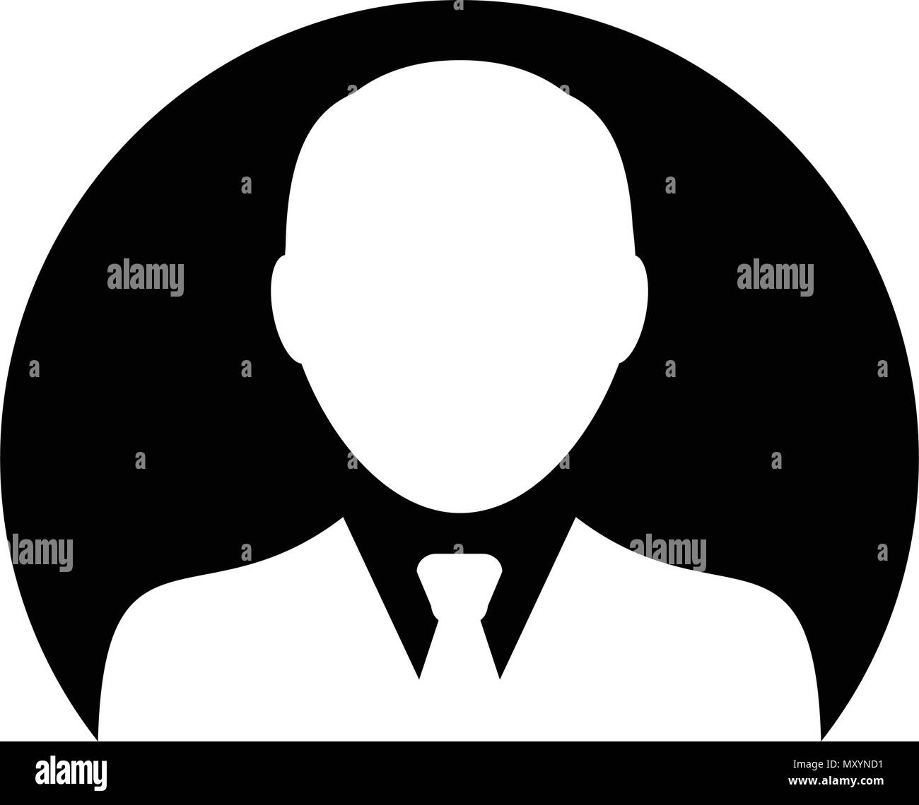 Profile icon vector male user person avatar symbol in flat color glyph ...