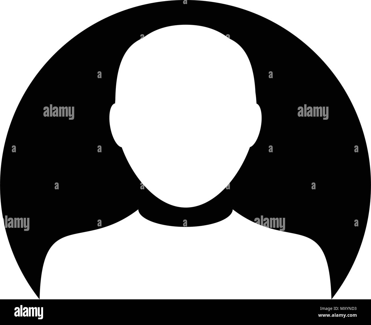 Profile icon vector male user person avatar symbol in flat color glyph ...