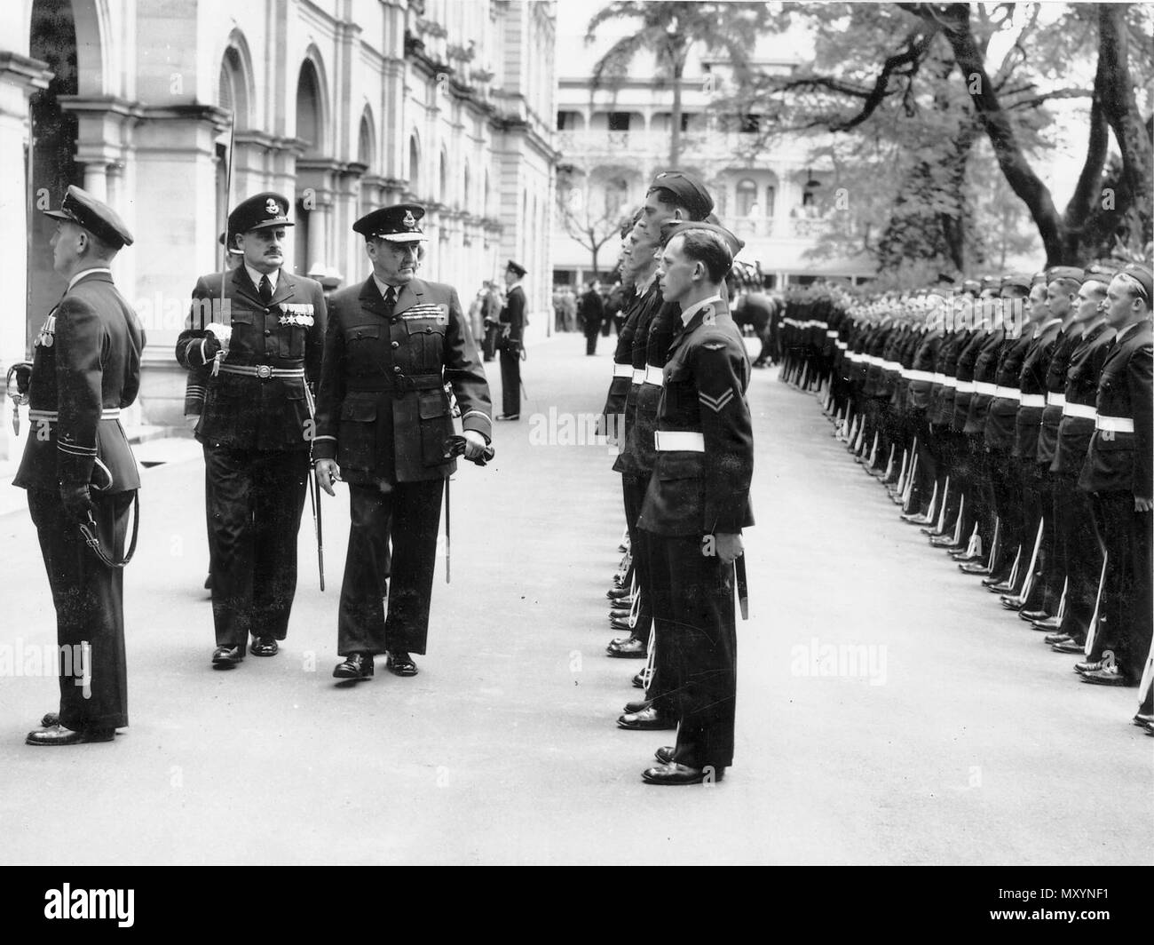 Opening of Parliament, Governor Lt Gen Sir John Lavarack inspects ...