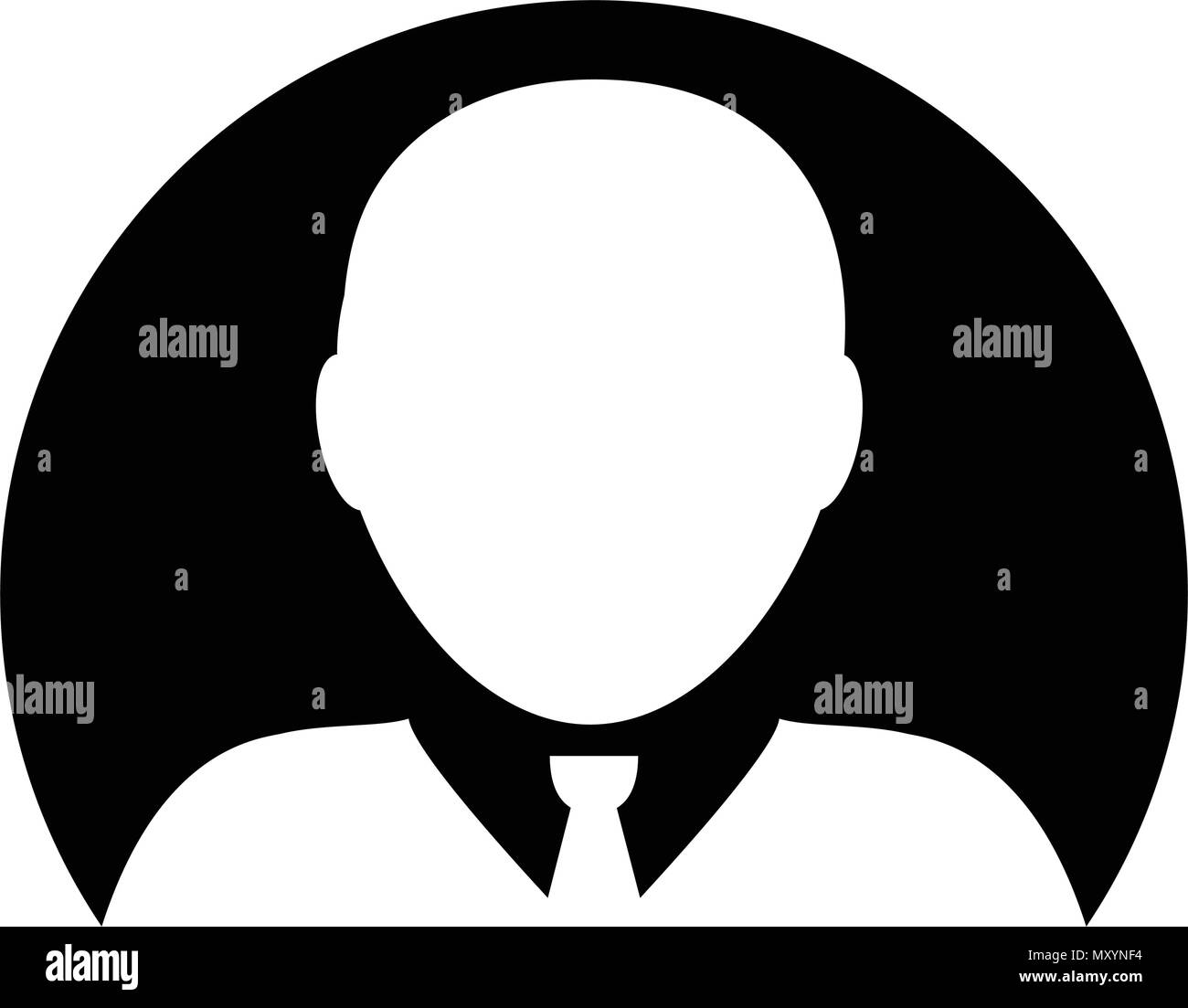 Profile icon vector male user person avatar symbol in flat color glyph ...