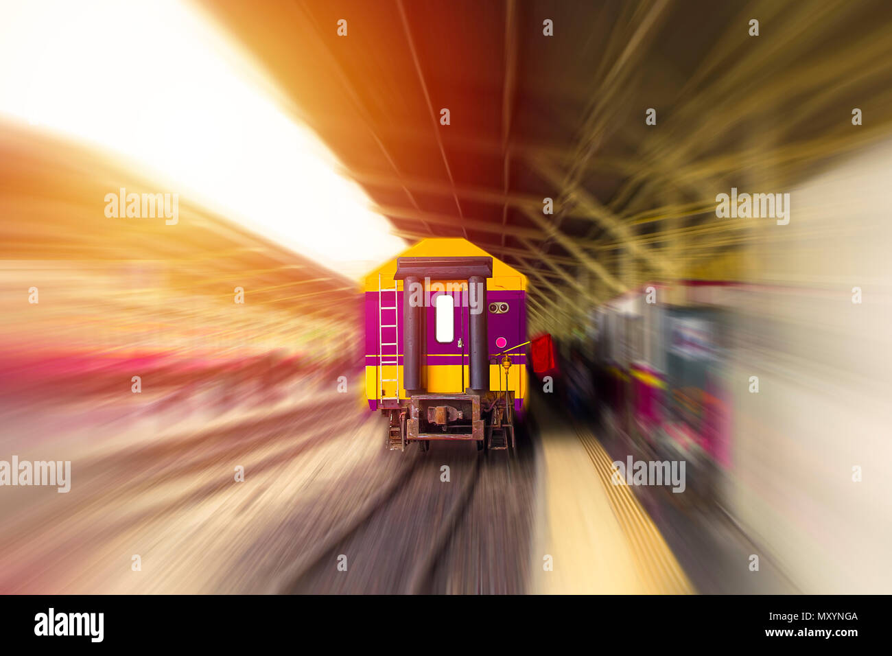 Railroad train in trip to creative for design and decoration isolate on ...