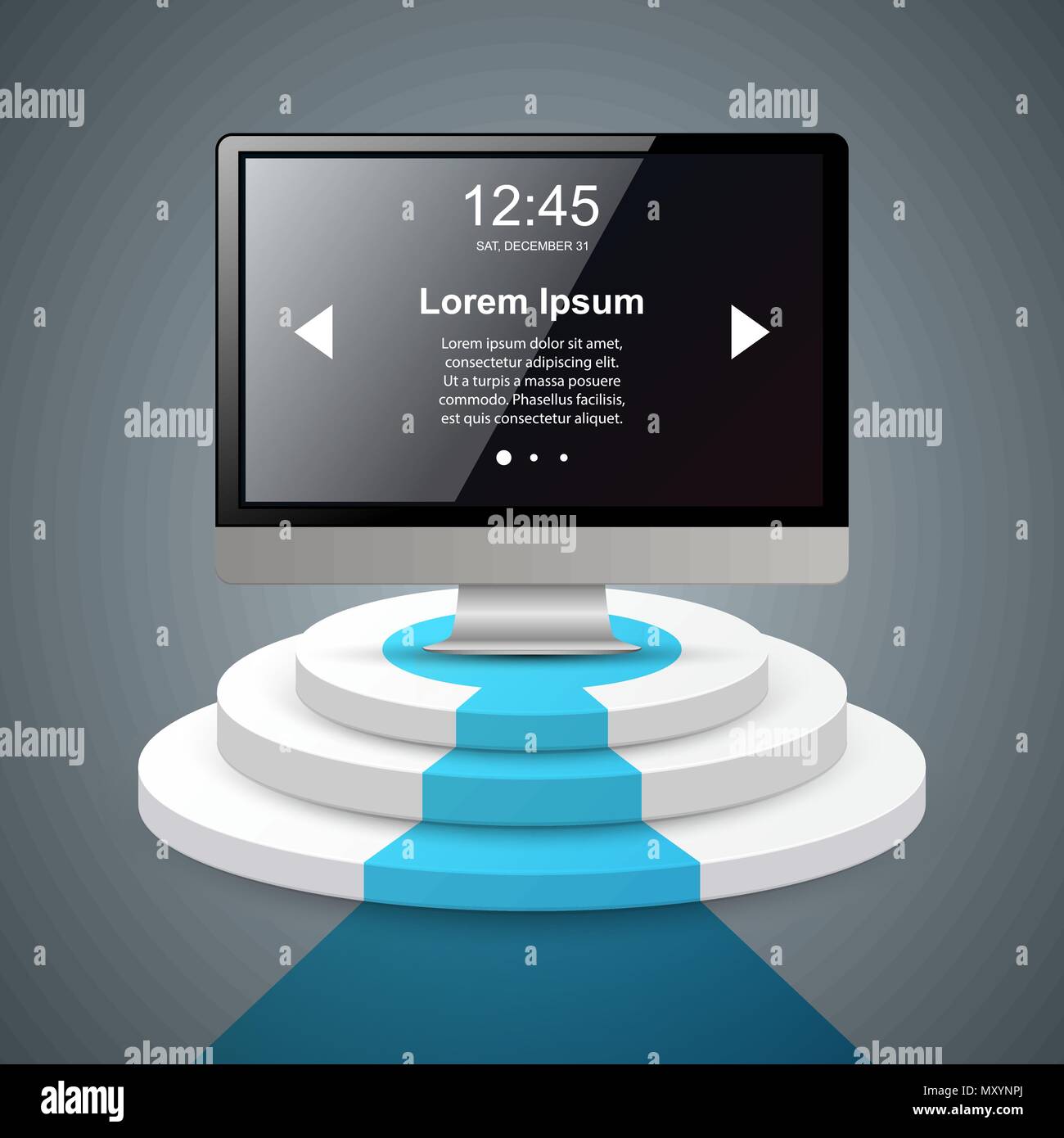 Monitor icon. Business 3d Infographics Stock Vector Image & Art - Alamy