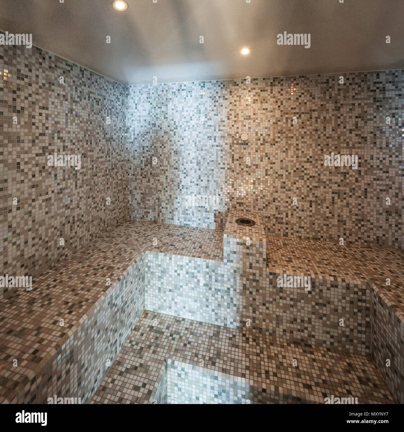 Interior of a modern house, turkish steam bath Stock Photo - Alamy