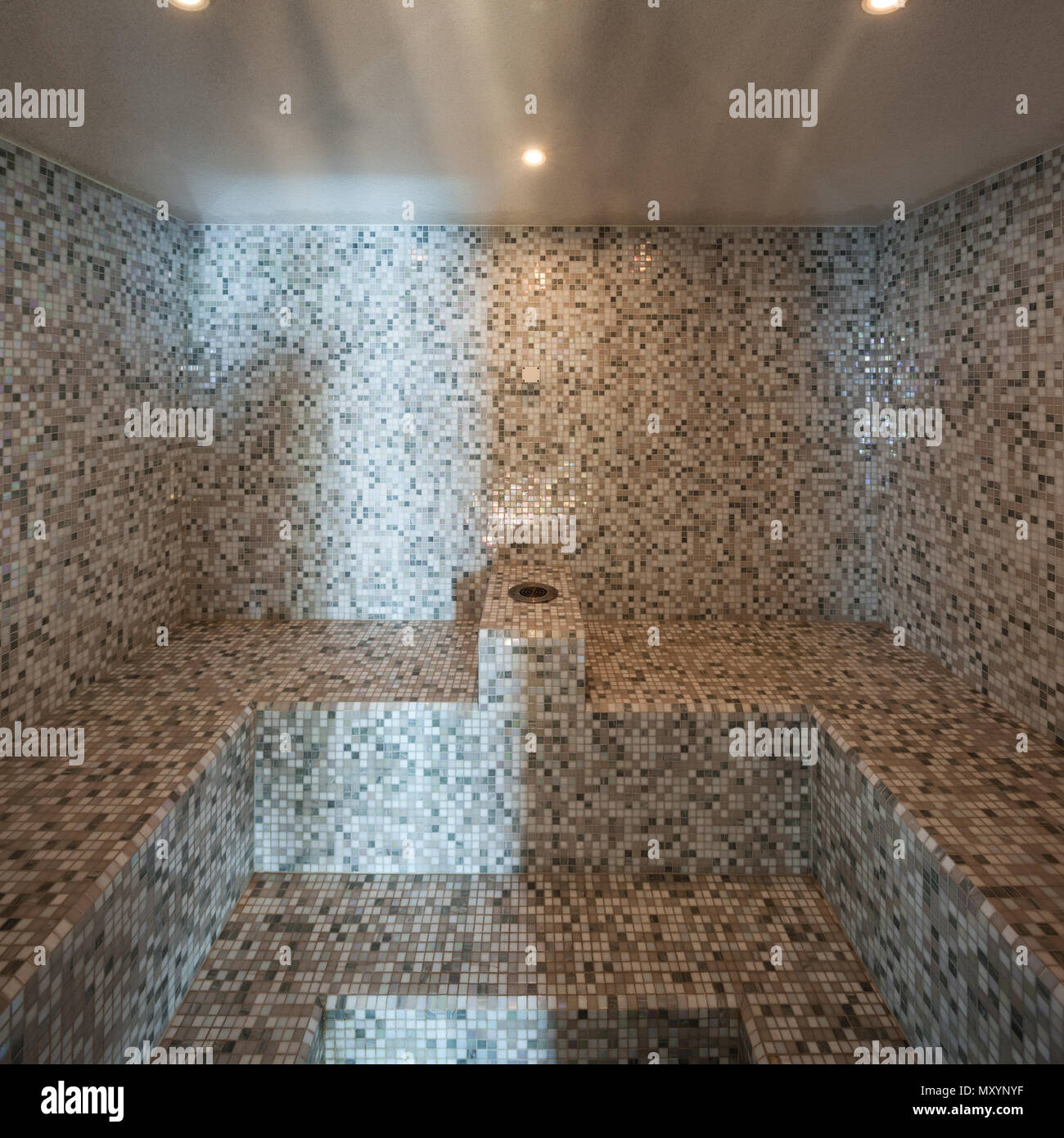Interior of a modern house, turkish steam bath Stock Photo - Alamy