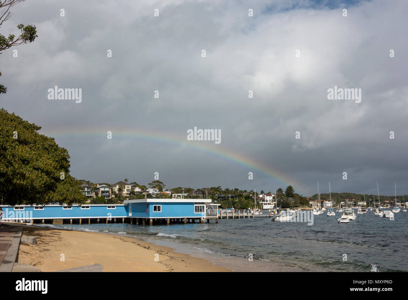 Rainbow over Watson's Bay, Sydney Stock Photo - Alamy