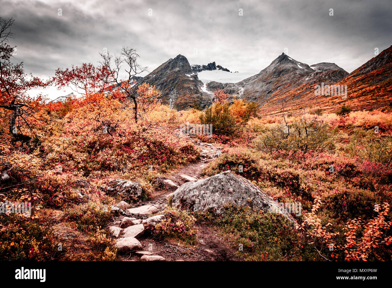 Autumn in Norway, Sunnmore alps Stock Photo - Alamy