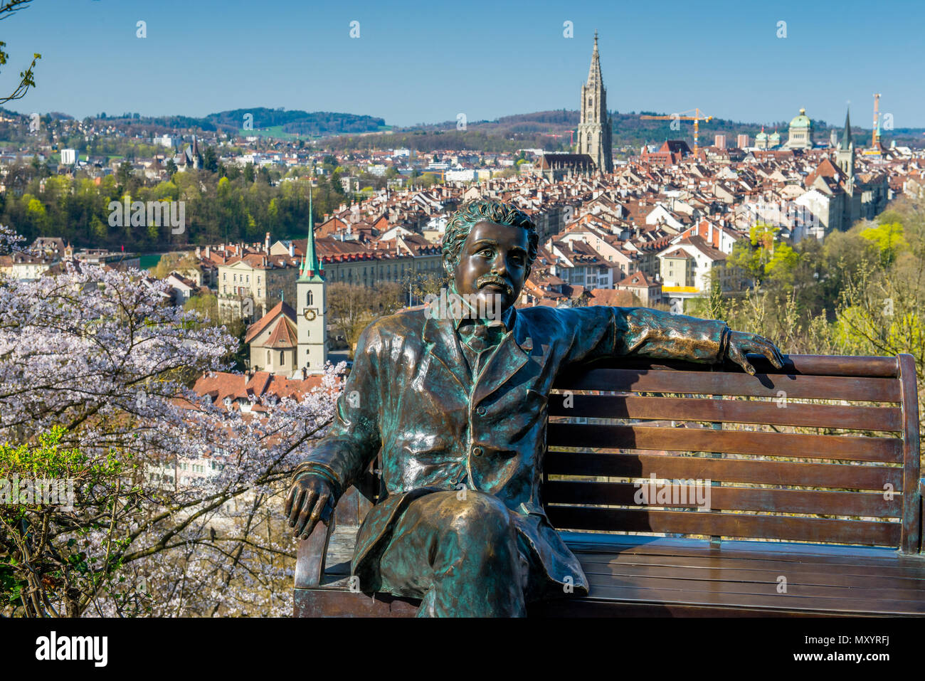 city of Bern during Cherry blossom in spring Stock Photo - Alamy