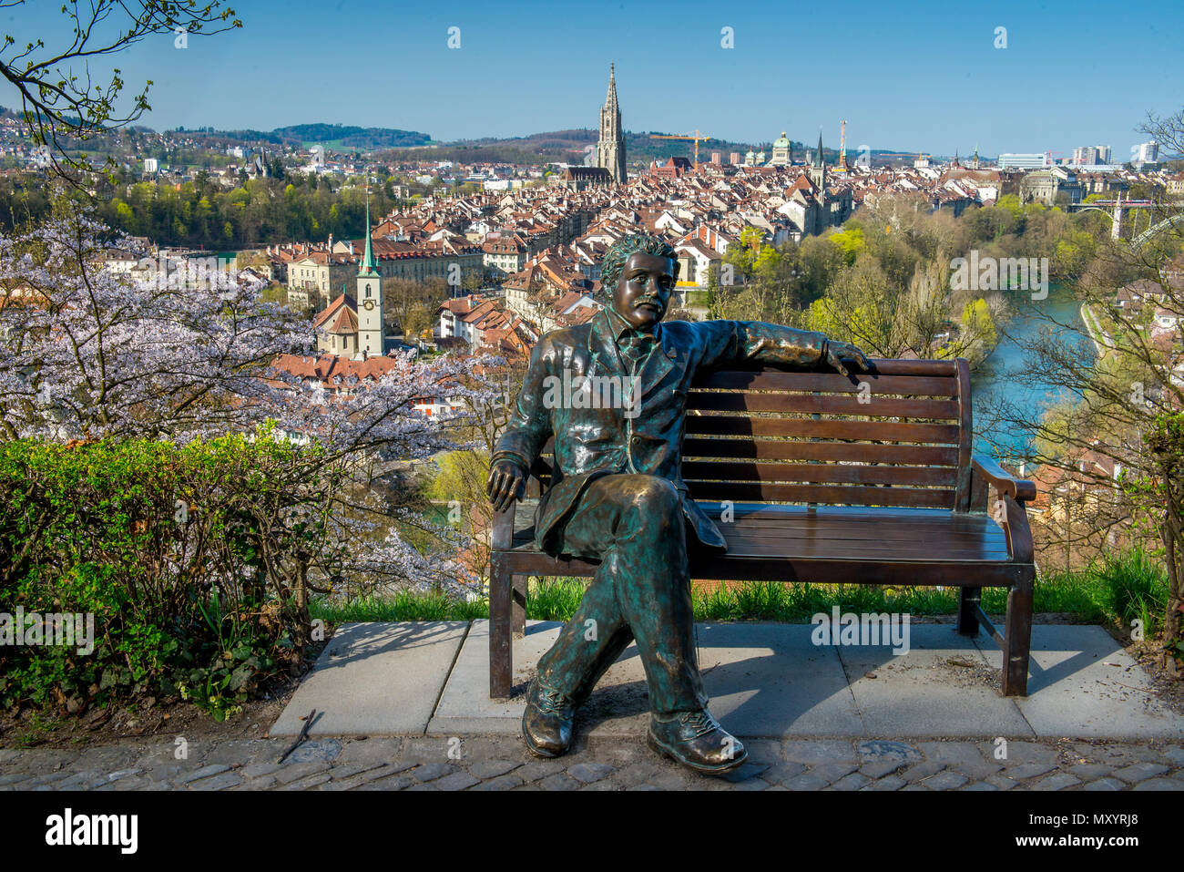 city of Bern during Cherry blossom in spring Stock Photo - Alamy