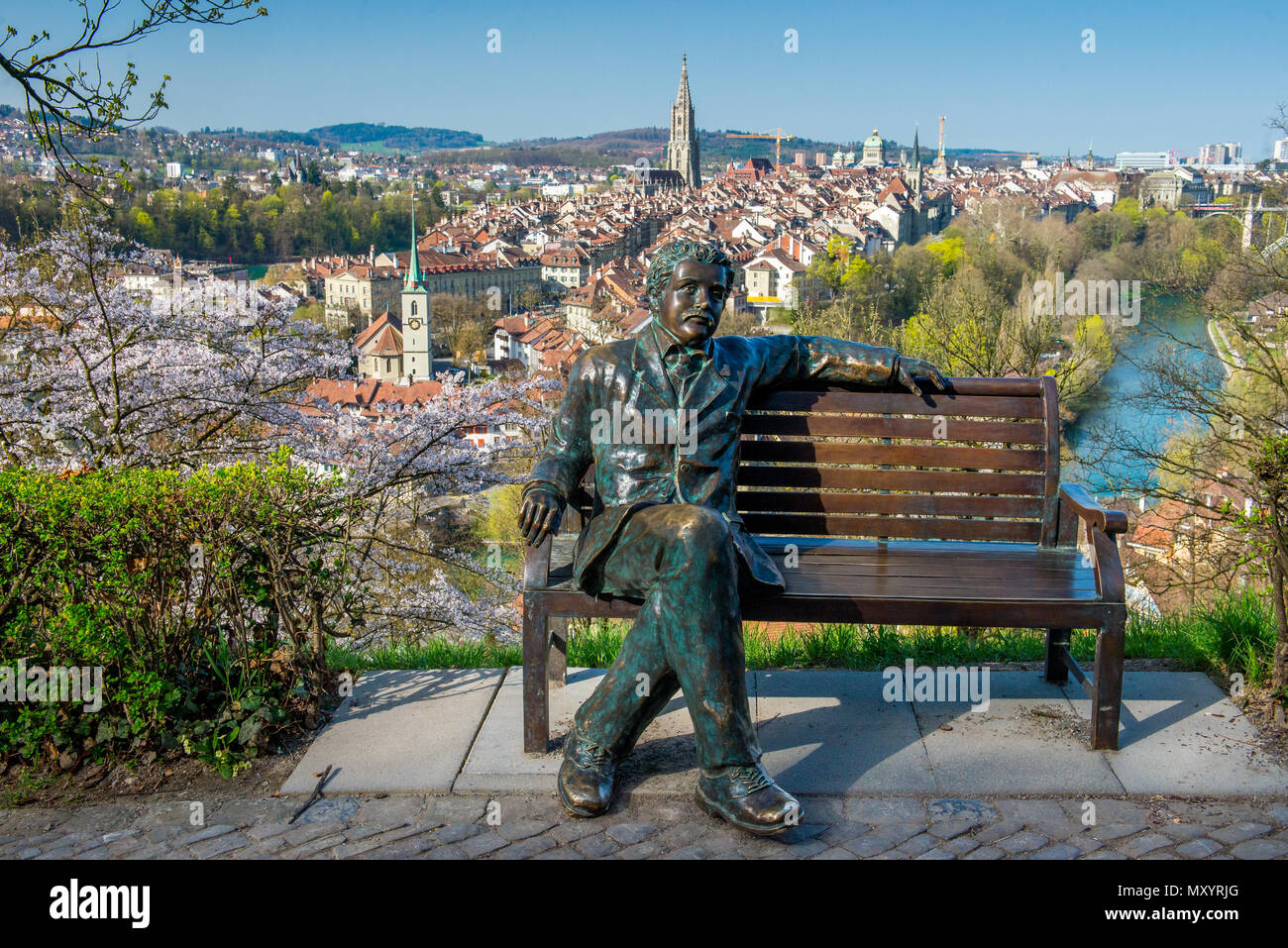 Statue and cherry blossom hi-res stock photography and images - Alamy