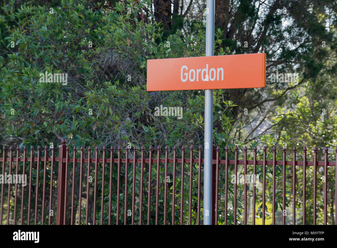 Leafy Gordon railway station on Sydney's upper North Shore, part of the ...