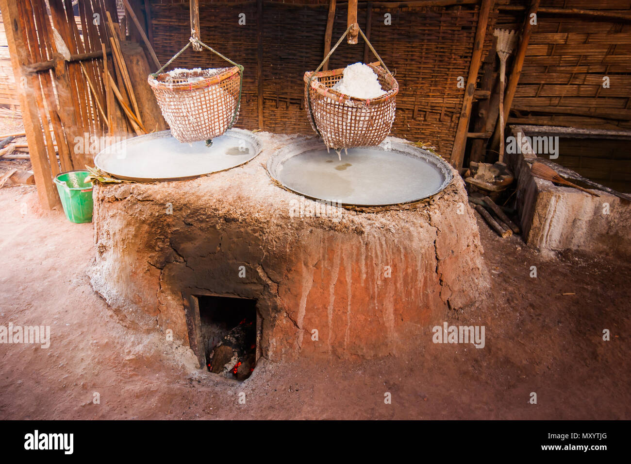 Traditional Salt making in Nan Province Thailand Stock Photo - Alamy