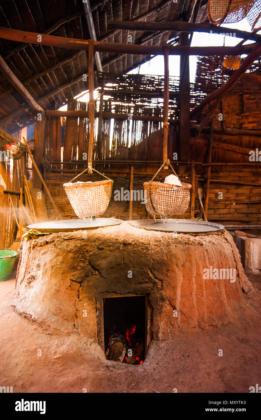 Traditional Salt making in Nan Province Thailand Stock Photo - Alamy