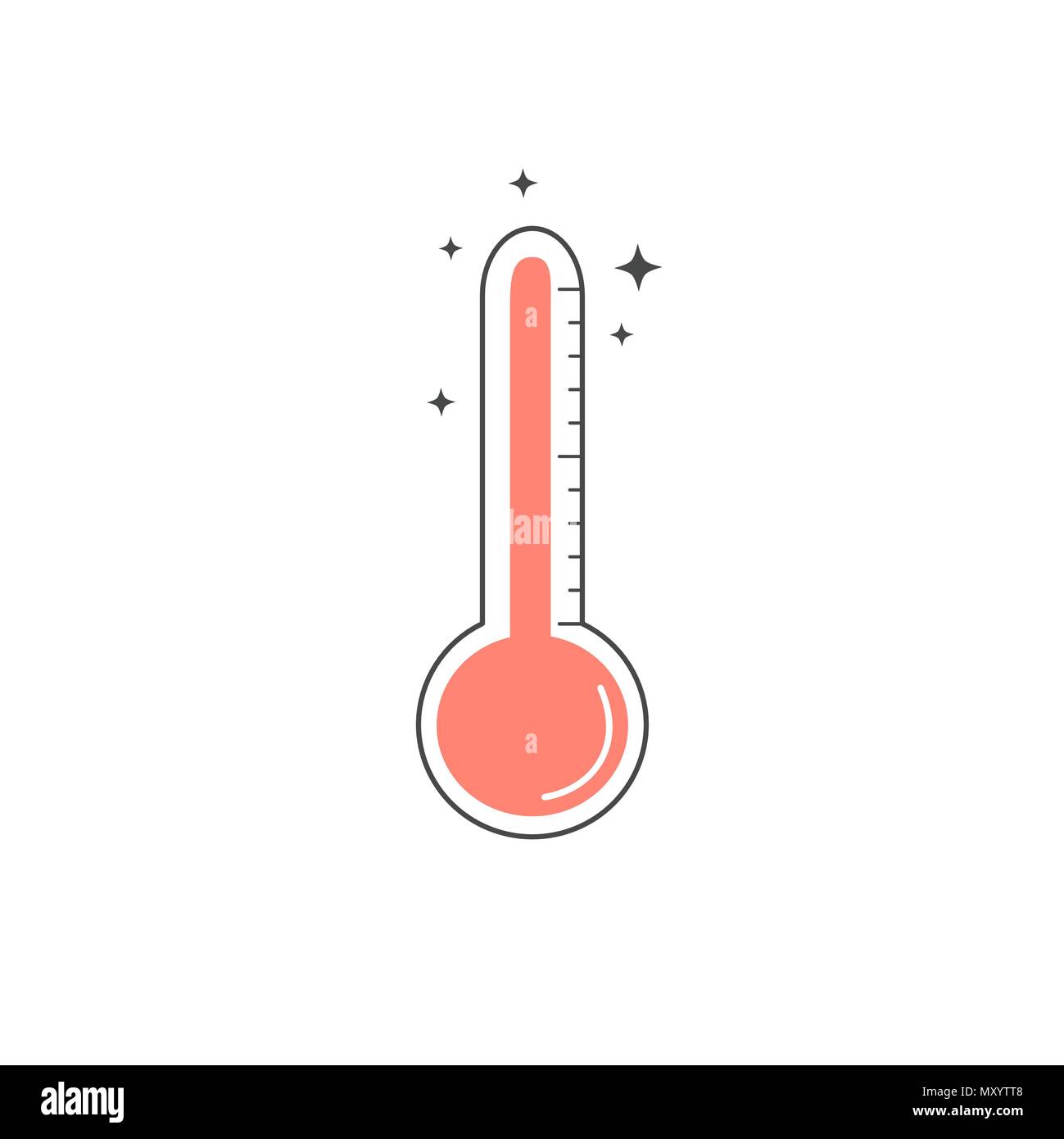 thermometer vector icon isolated on white background Stock Vector Image ...
